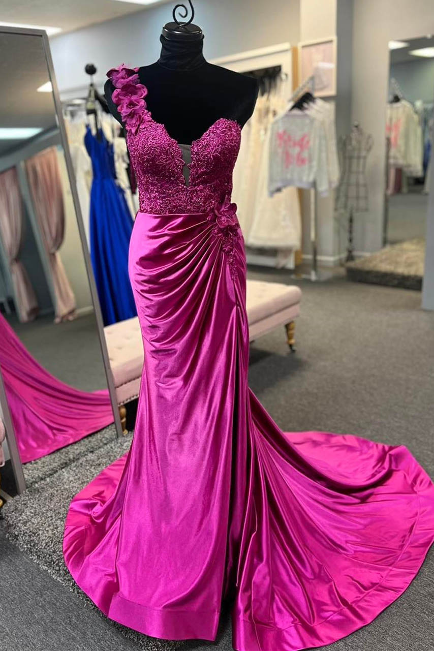Fuchsia Color Prom Dress